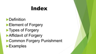 Forgery | PPTX