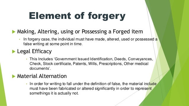 Forgery