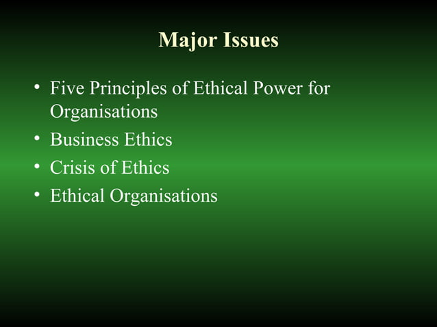 Business & ethical framework | PPT