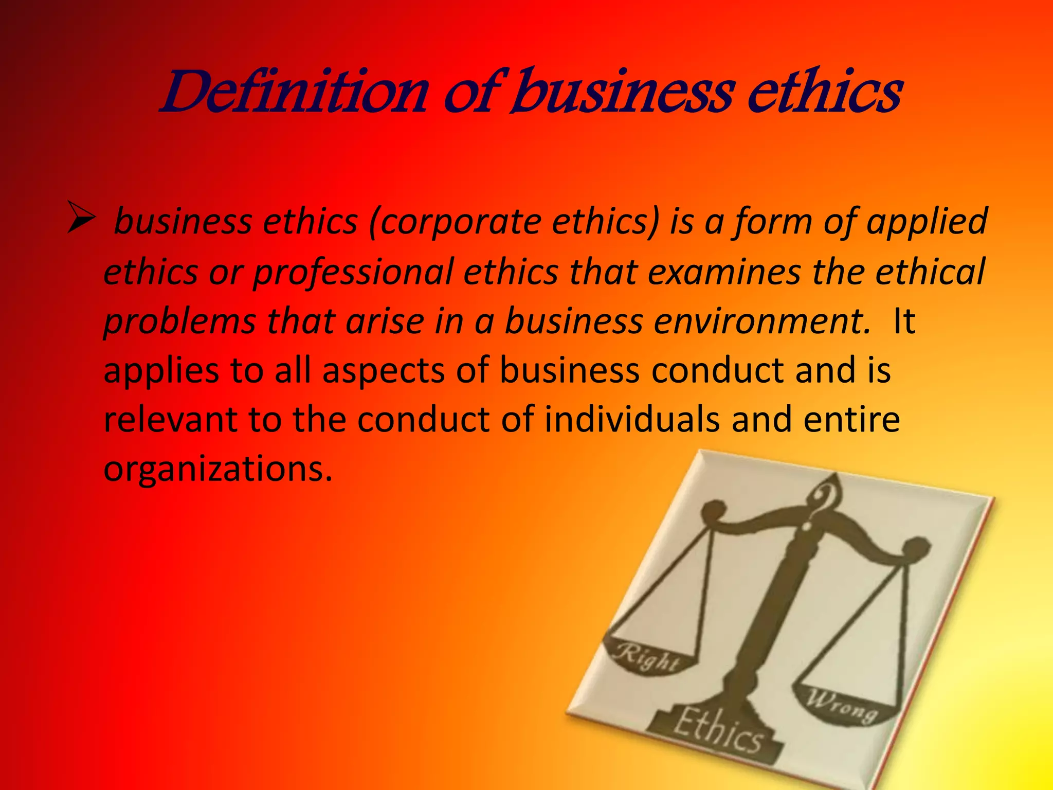 Business ethics | PPTX