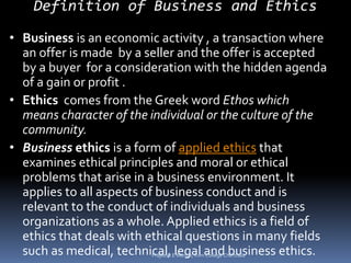 Business ethics | PPTX