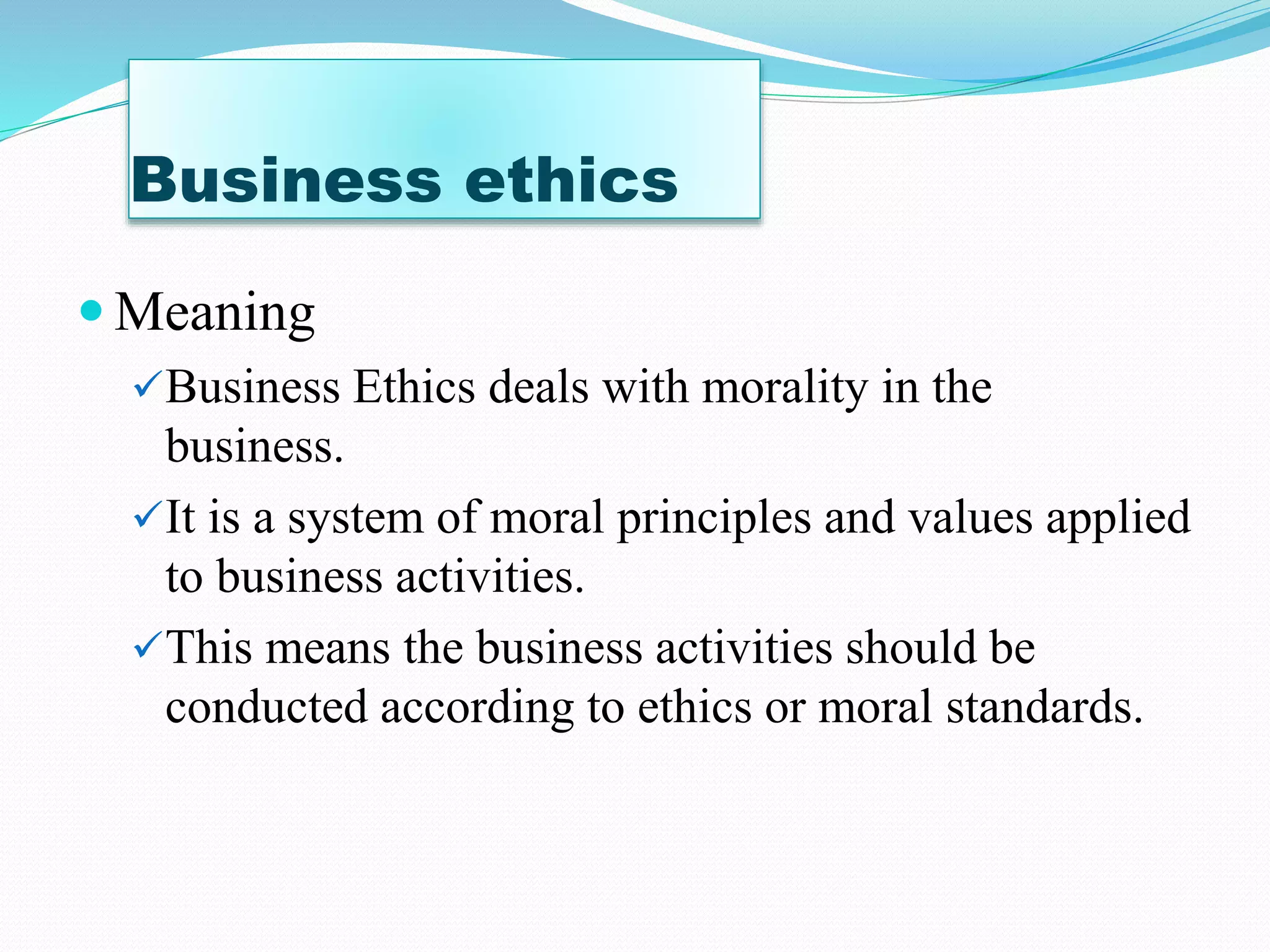 Business ethics | PPTX