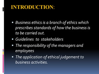 Business ethics | PPTX | Business | Business and Finance