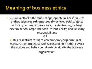 Business ethics | PPTX
