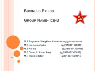 Business ethics presentation of Goodrich | PPTX