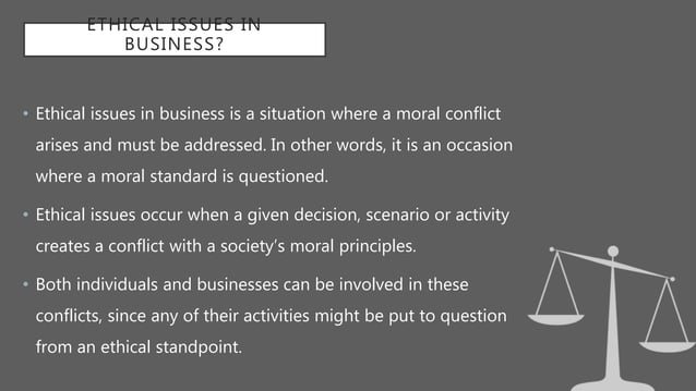 Current Ethical Issues in Business. (Facebook/Cambridge Analytica ...