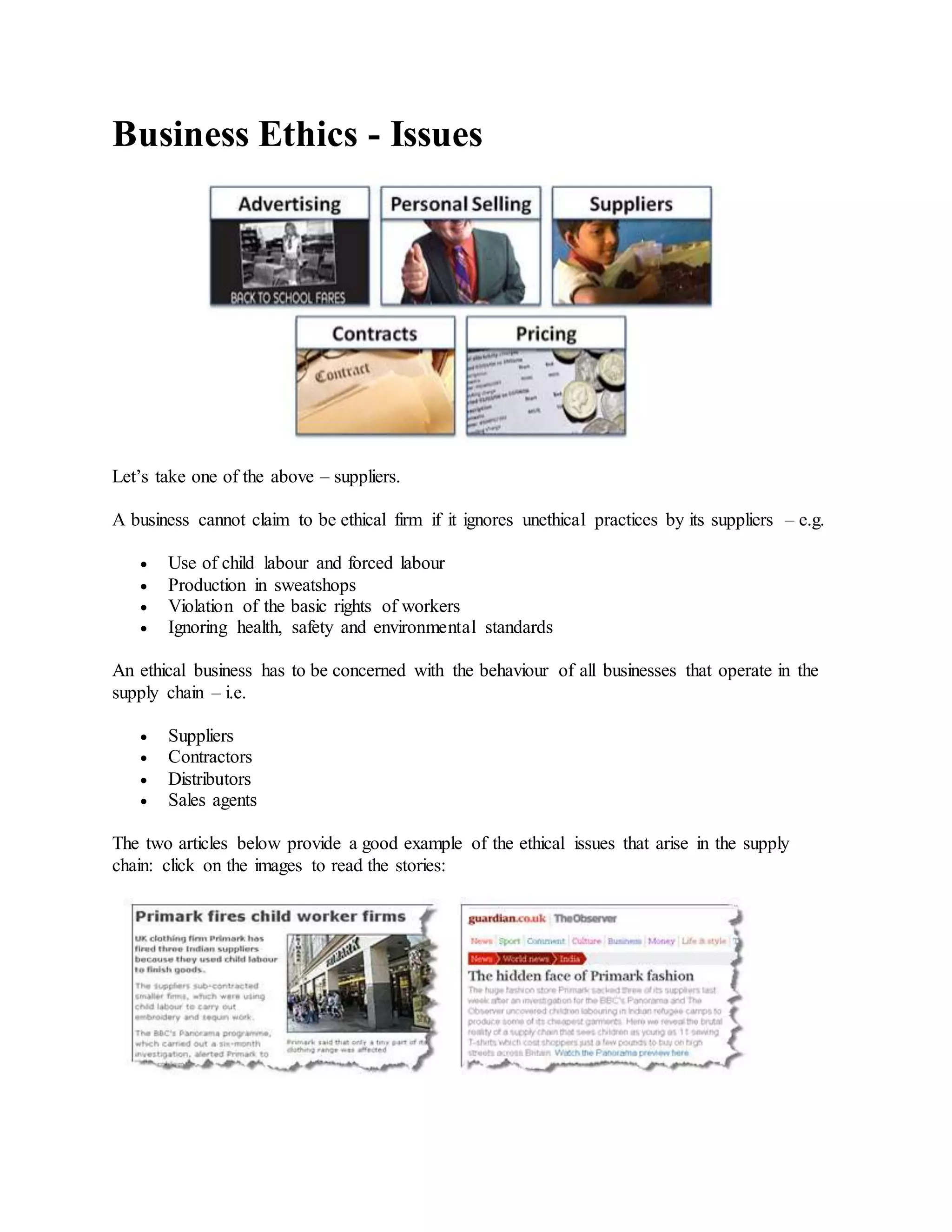 Business ethics | DOCX