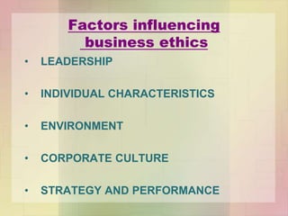 Introduction to Business Ethics | PPTX
