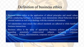 Business ethics | PPTX