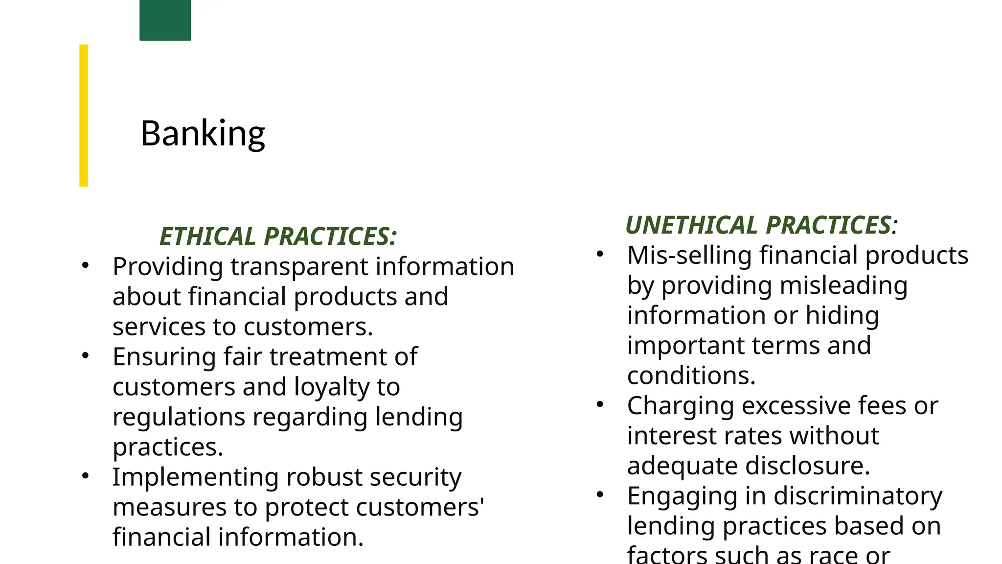 business ethics.pptx Customer perception towards banking | PPTX