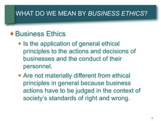 Business Ethics for Management Business. | PPTX