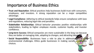 Business Ethics - An introduction and its overview.pptx
