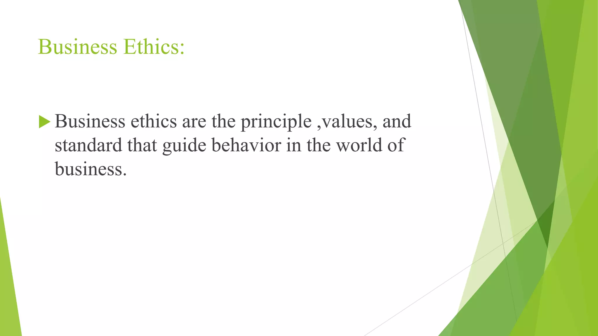 Business ethics and social responsibilities | PPT