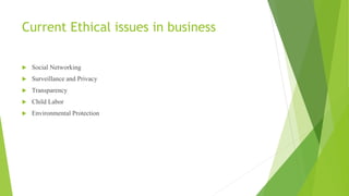 Business ethics and social responsibilities | PPTX