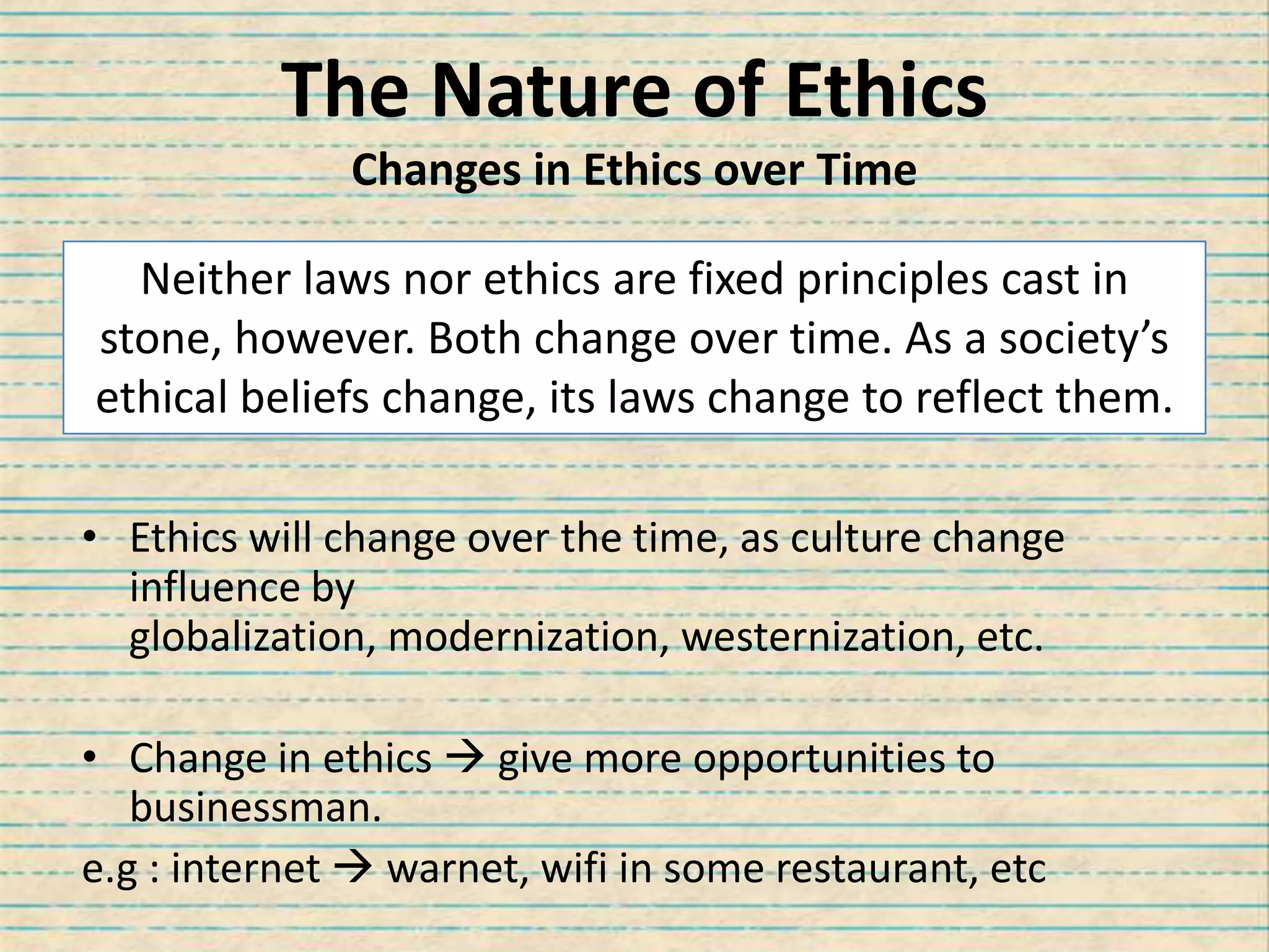 Business ethics and the legal environment | PPTX