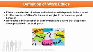 Business ethics at workplace | PDF