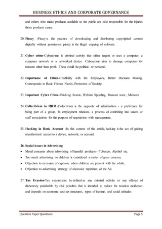 Business Ethics and Corporate Governance | DOCX