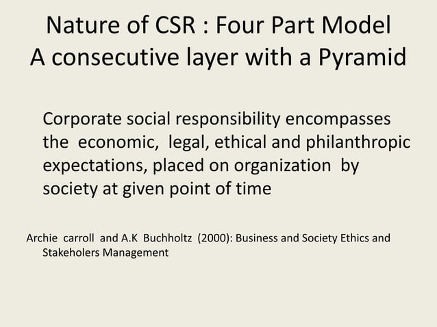 Business ethics (CSR) | PPT
