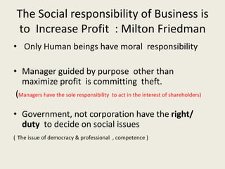 Business ethics (CSR) | PPT