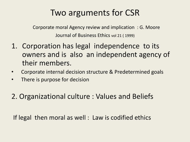 Business ethics (CSR) | PPT