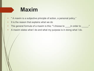 Business Ethics - Metaphysics of Morals by Immanuel Kant | PPTX