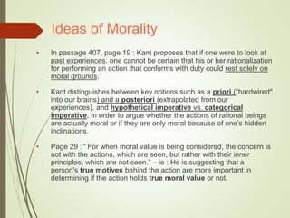 Business Ethics - Metaphysics of Morals by Immanuel Kant | PPTX