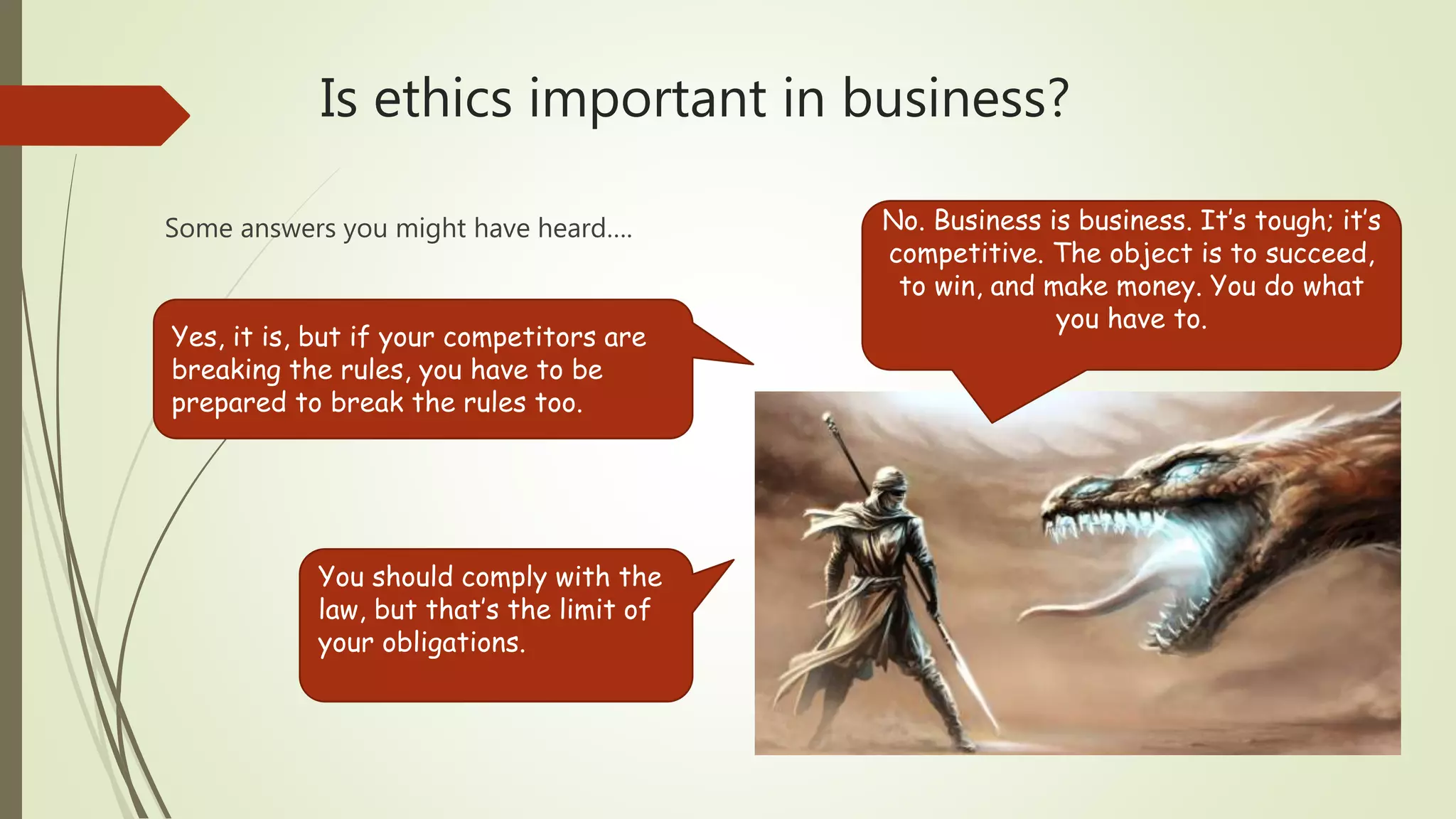 The big questions in business ethics | PPT