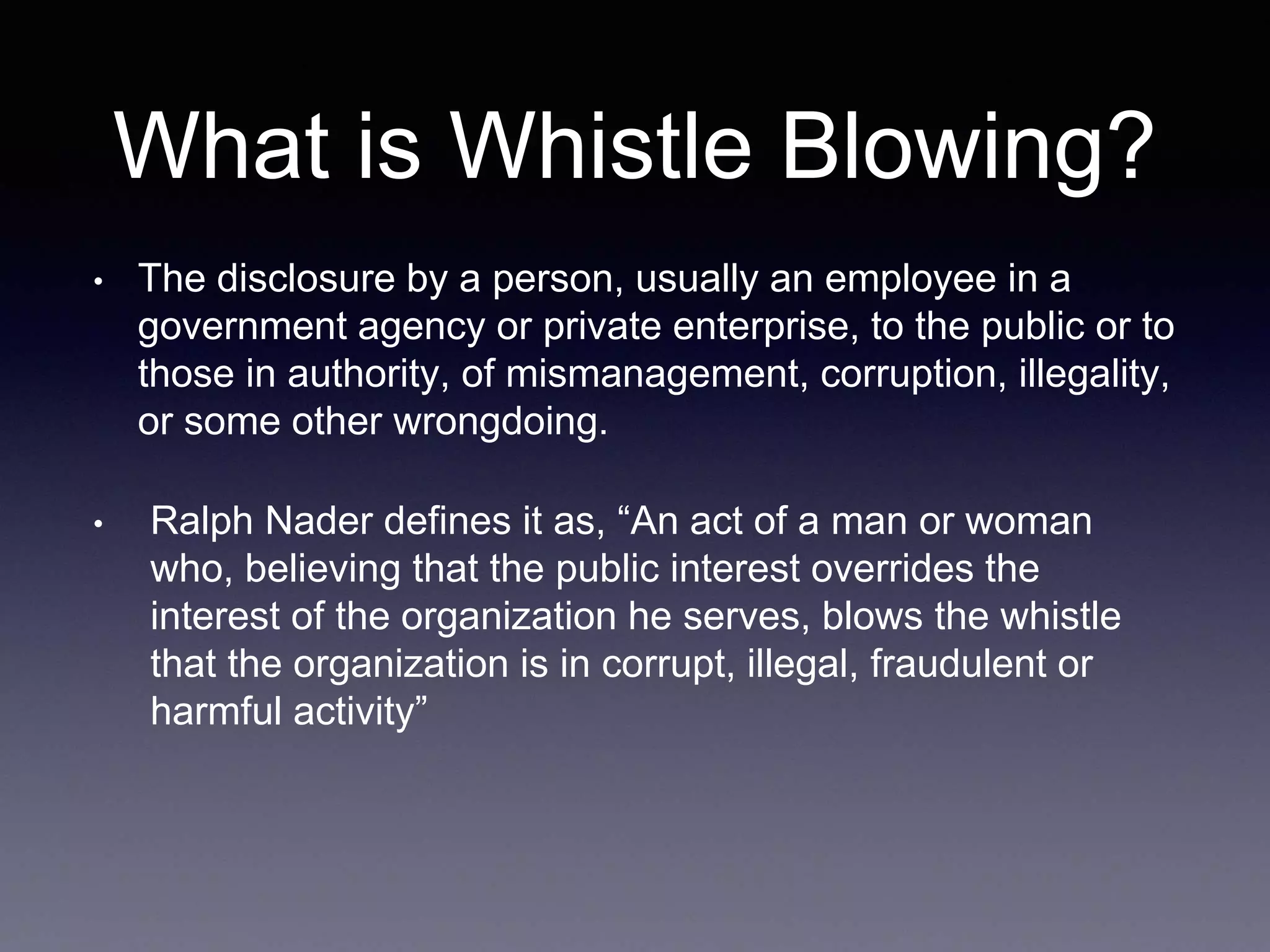 Whistleblowing Presentation | PPTX