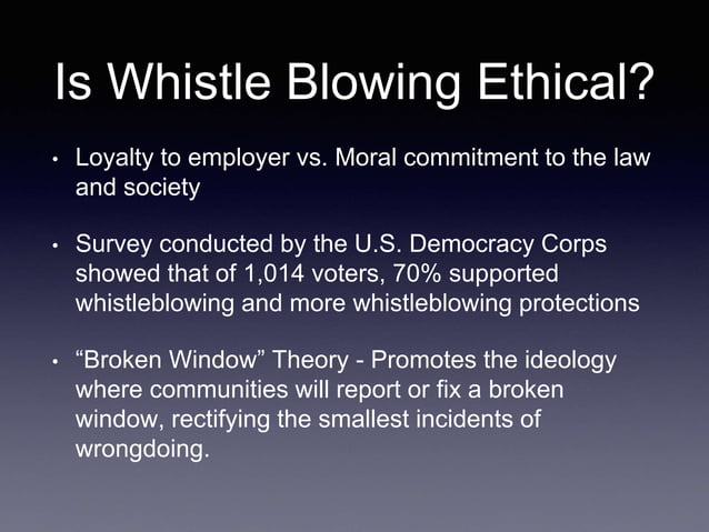 Whistleblowing Presentation