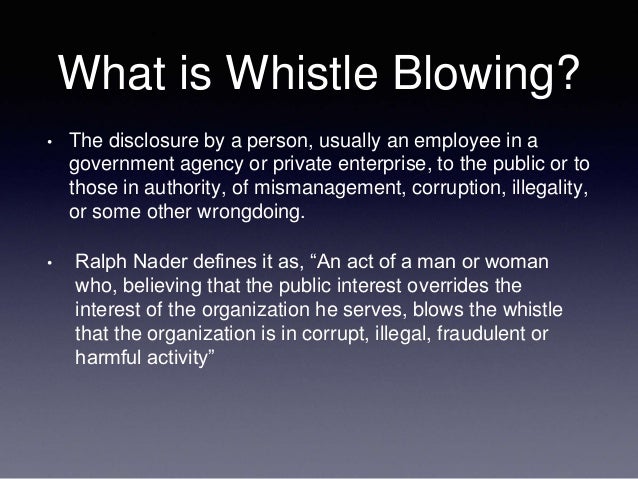 Whistleblowing Presentation