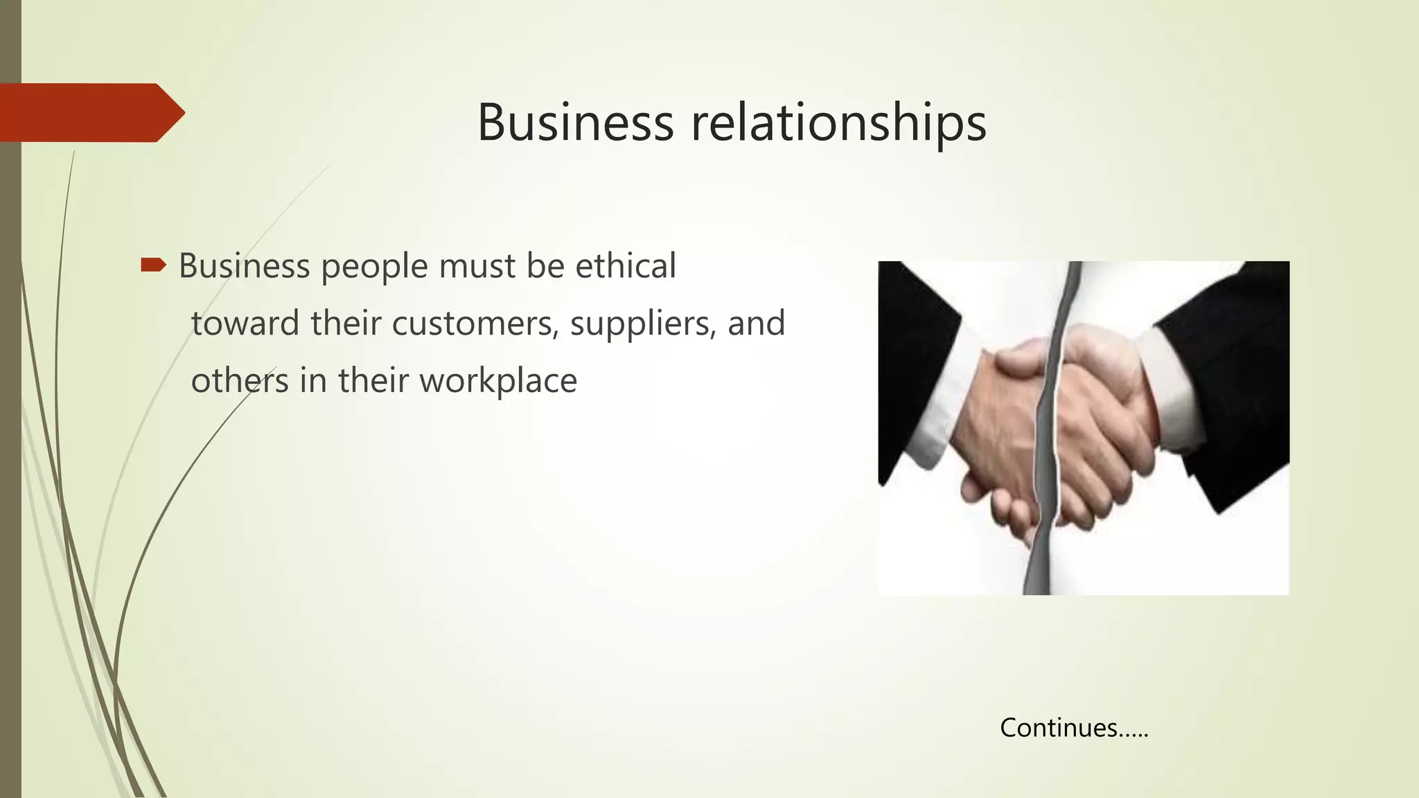Business ethics(presentation) | PPTX