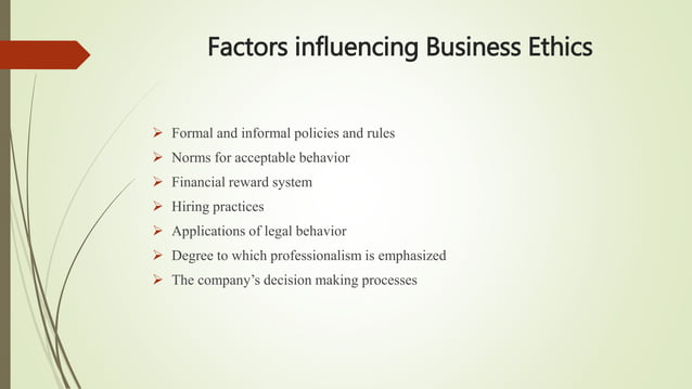 Business ethics(presentation) | PPTX | Business | Business and Finance