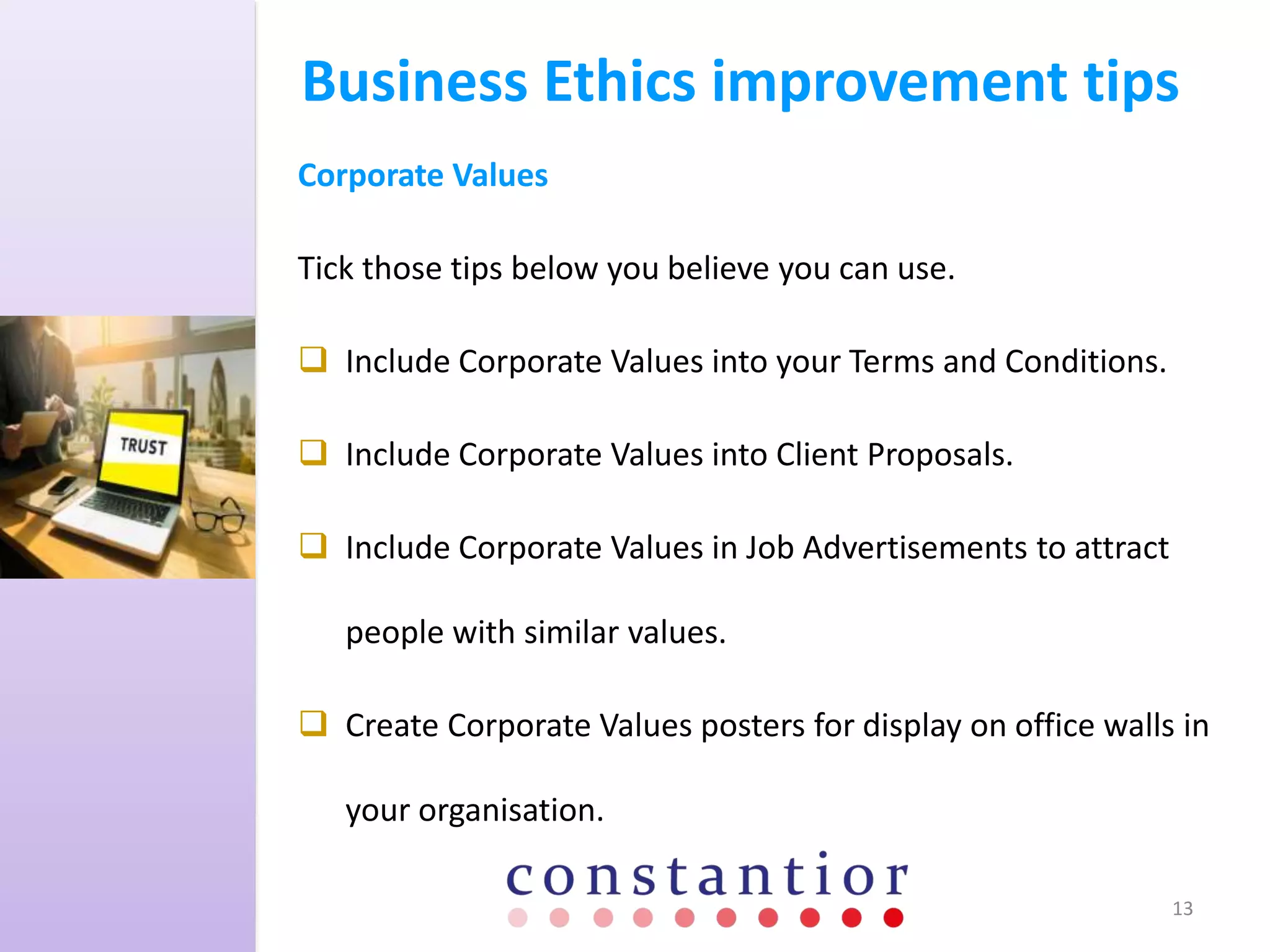 Business ethics presentation | PPTX