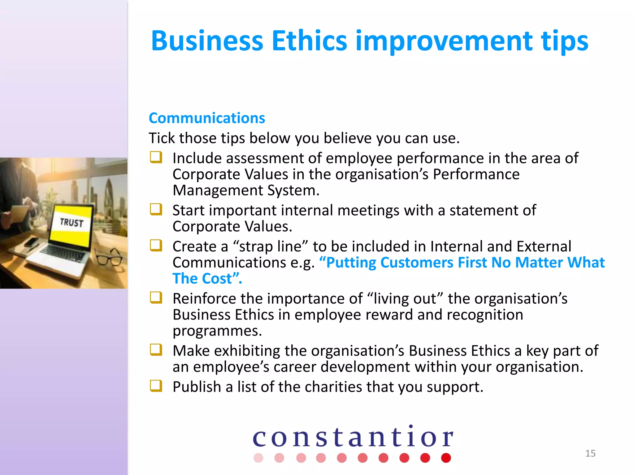 Business ethics presentation | PPTX