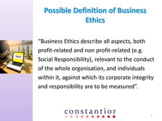 Business ethics presentation | PPTX