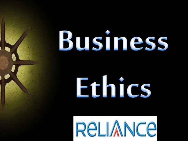 Business ethics of Reliance | PPTX