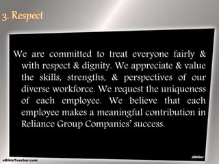 Business ethics of Reliance | PPTX