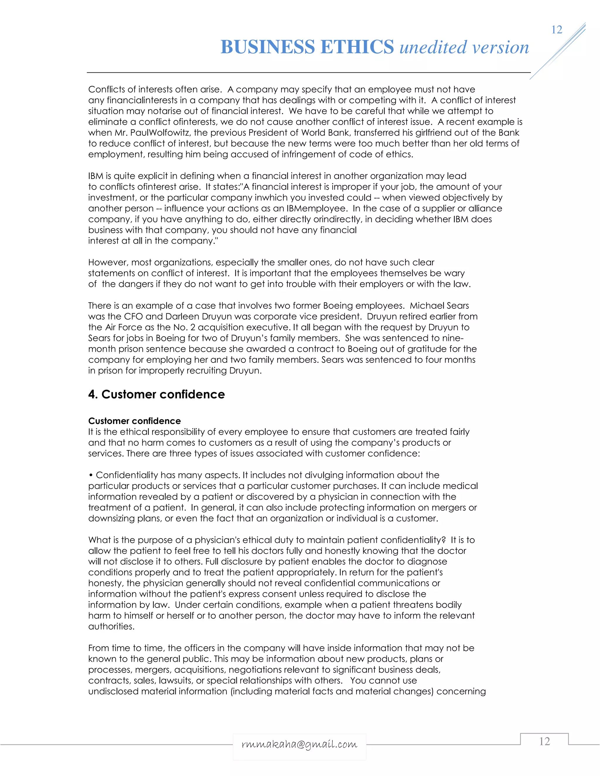 BUSINESS ETHICS | PDF