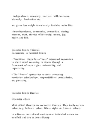 Business EthicsSession 2 Business Ethics Theories I | DOCX | Business ...
