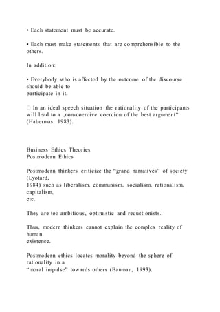 Business EthicsSession 2 Business Ethics Theories I | PDF