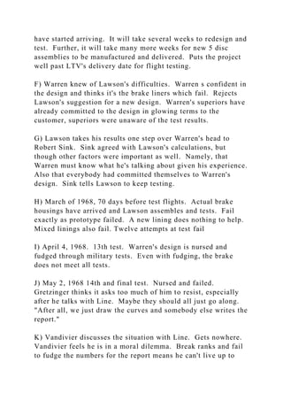 Business Ethics – Thomas A. PackageLecture 11I. The Aircraft B.docx