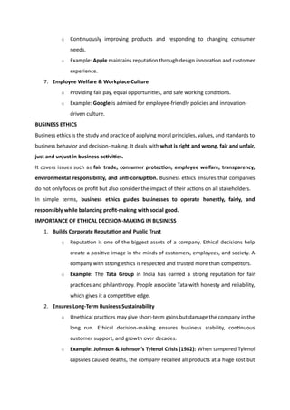 BUSINESS ETHICS – UNIT I: Introduction to Business Ethics | PDF