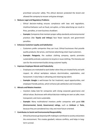 BUSINESS ETHICS – UNIT I: Introduction to Business Ethics | PDF