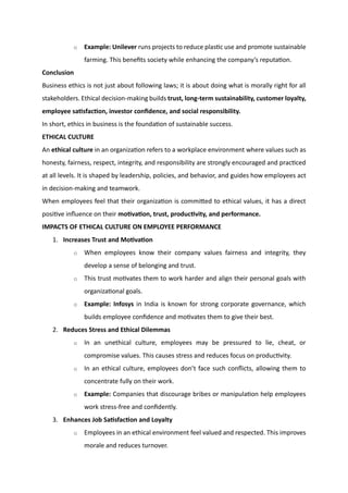 BUSINESS ETHICS – UNIT I: Introduction to Business Ethics | PDF
