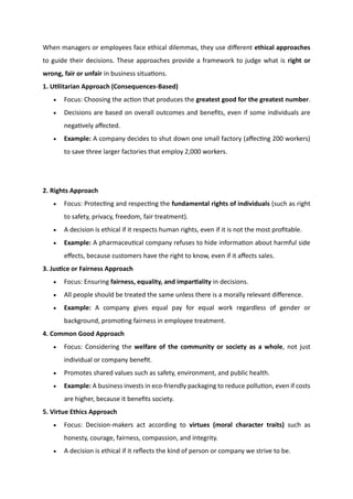 BUSINESS ETHICS – UNIT I: Introduction to Business Ethics | PDF