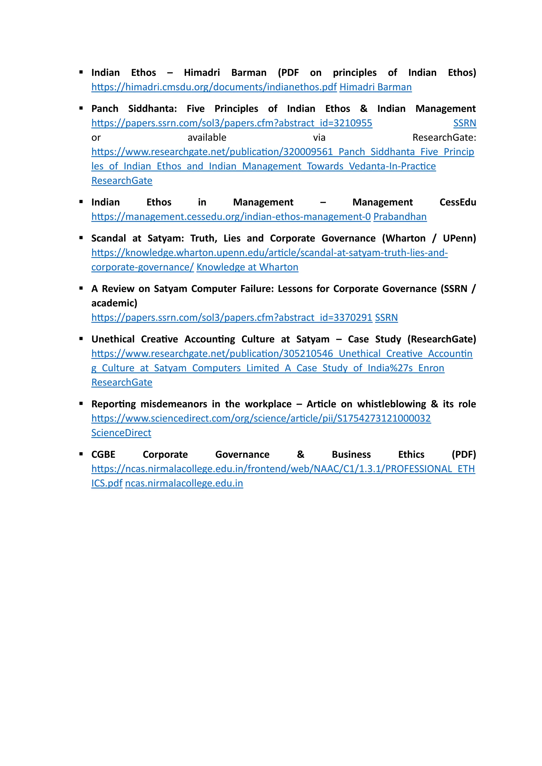 BUSINESS ETHICS – UNIT III: Human Values and Indian Ethos in Management ...