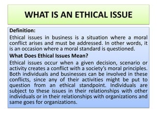 Business ethics and corporate governance | PPT