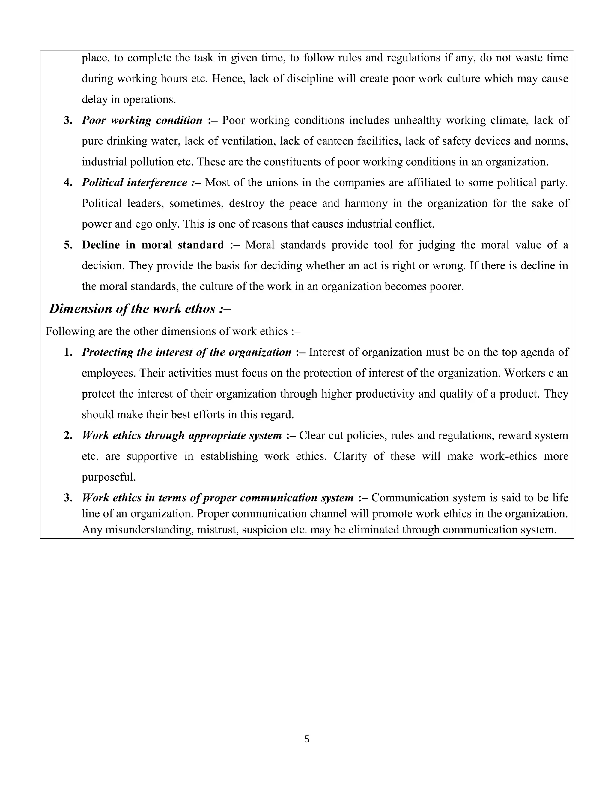 Business ethics & work ethos | DOCX | Business | Business and Finance