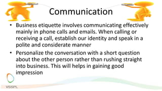 Business etiquette | PPTX