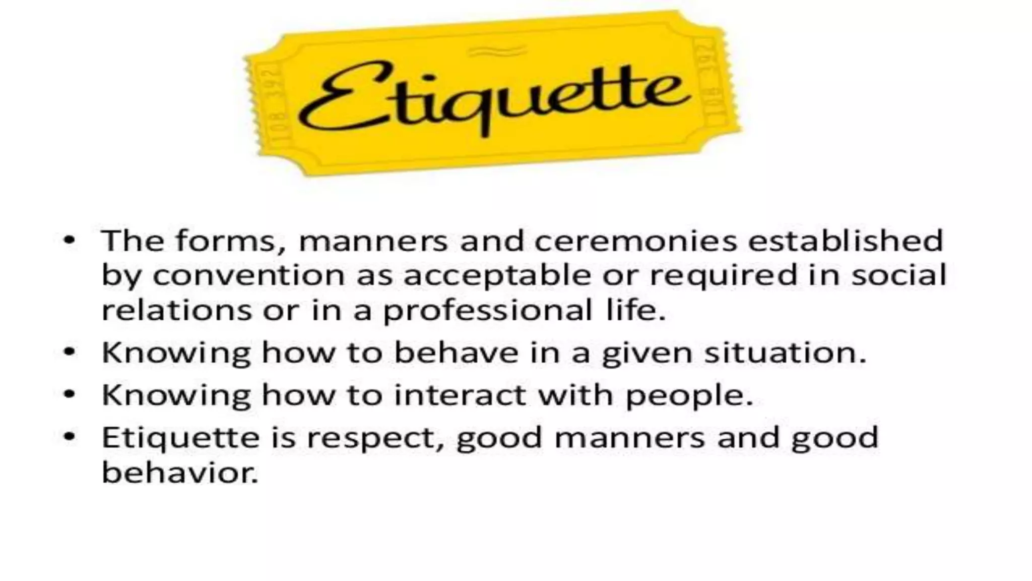 Business etiquette -basics of communication | PPT